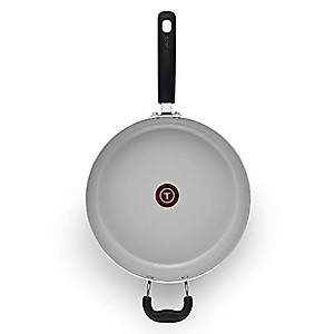 T-fal G9019064 Specialty Ceramic Dishwasher Oven Safe Jumbo Cooker, 5 quart, Black