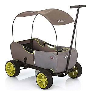 hauck Eco Wagon with Multipurpose Hand Pulled Utility, Steel Tube Framing, and Easy Fold Feature for Kids Pull Along Wagons, Forest Green