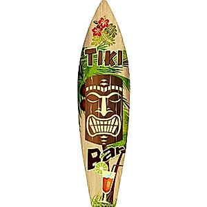 SMART BLONDE Tiki Bar Metal Novelty Surfboard Sign SB-023