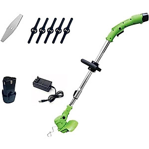 Cordless Grass Trimmer Lawn Mower Electric Rechargeable Adjustable Pruning Cutter Garden Tool 12V/24V-12V3000 mA 1 Battery