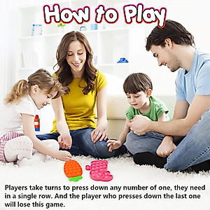 HFATMOS Bunny Pop Fidgets Toys, Silicone Push Pops, Carrot and Rabbit Push Pop, Bubble Fidget Toy for Kids Teens & Adults Rainbow Popper Gifts Poppers Figetget Boys Girls Toddler Toys