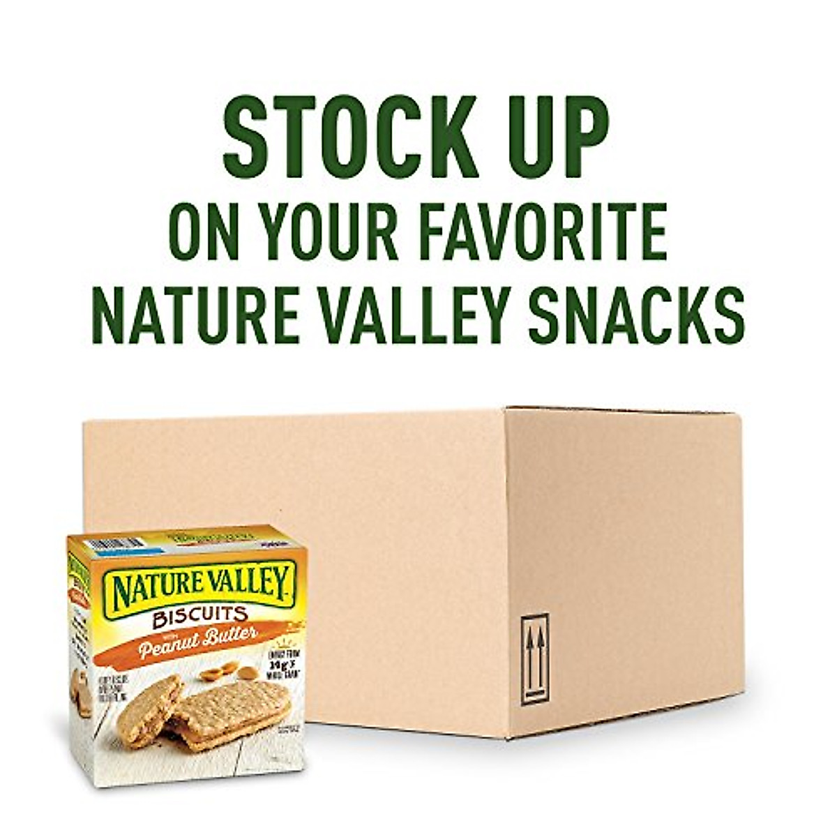 Nature Valley Biscuit Sandwiches, Peanut Butter Snack, 5 ct, 6.75 OZ