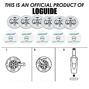 LOGUIDE LED Light Up Coasters,LED Bottle Lights, Bottle Glorifier,LED Sticker Coaster Discs for Drinks,Flash Cup Coaster Flashing Shots Light (Cool-White)