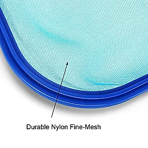 Evob Pool Skimmer Net with Adjustable 17-40" Telescopic Pole - Fine Mesh Net - Leaf Skimmer for Cleaning Surface of Swimming Pools, Hot Tubs, Spas and Fountains
