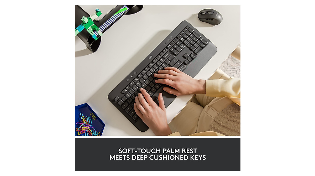 Logitech Signature K650 Comfort Full-Size Wireless Keyboard with Wrist ...