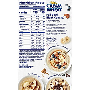 Cream of Wheat Instant Hot Cereal, Bananas and Cream, 1.23 Ounce, 10 Packets