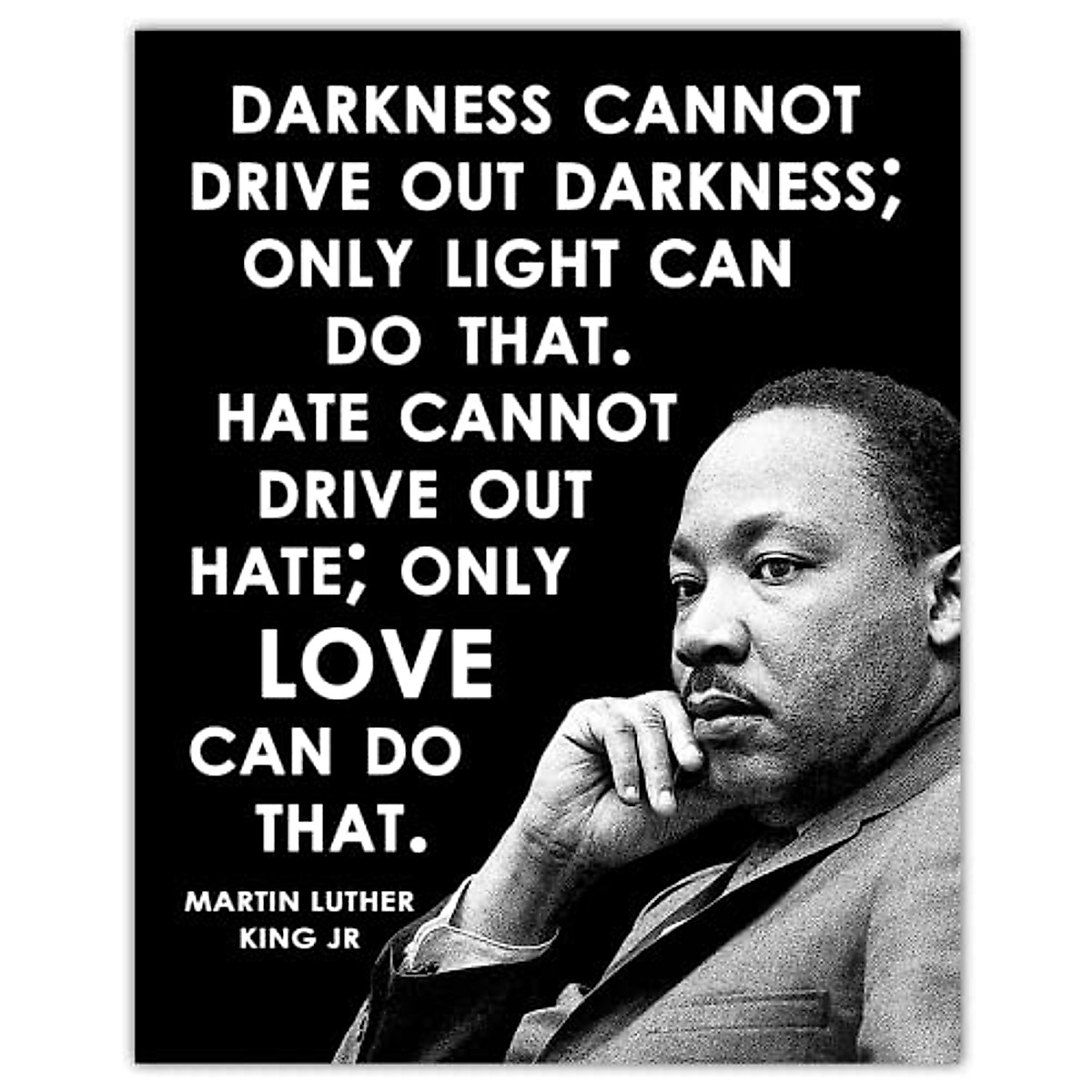 Black Leaders: MLK Jr, Malcolm X, Maya Angelou, Barack Obama: Positive Quotes; Inspirational, Motivational Wall Art Decor Poster for Office, Classroom, Livingroom | Set of 4 Unframed Posters 8x10