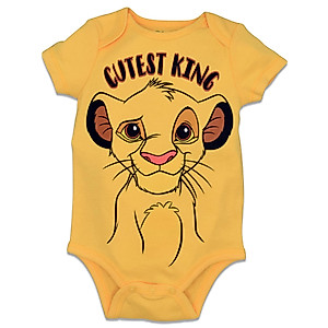 Disney Lion King Infant Baby Boys 5 Pack Short Sleeve Bodysuits Lion King 18 Months