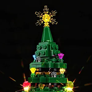 BRIKSMAX Led Lighting Kit for Christmas Tree - Compatible with Lego 40338 Building Blocks Model- Not Include The Lego Set