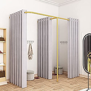 GDMING F Type Fitting Room， Simple Mobile Changing Room， Partition Curtain Used in Large Shopping Malls and Clothing Stores (Color : Gray, Size : 200x100x200cm)