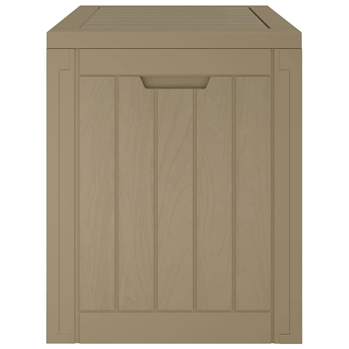 TIFITGO Asomie Patio Storage Box Light Brown 21.9"x16.9"x20.9" Polypropylene Indoor stockage bin home chest house tank Outdoor Furniture Outdoor Storage Boxes US Stock Fast Shipment Black