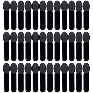 AUEAR, 50 Pack Disposable Eye Shadow Brushes Applicators Sponge Oval Tipped Dual Sides Brush Makeup Tool Black