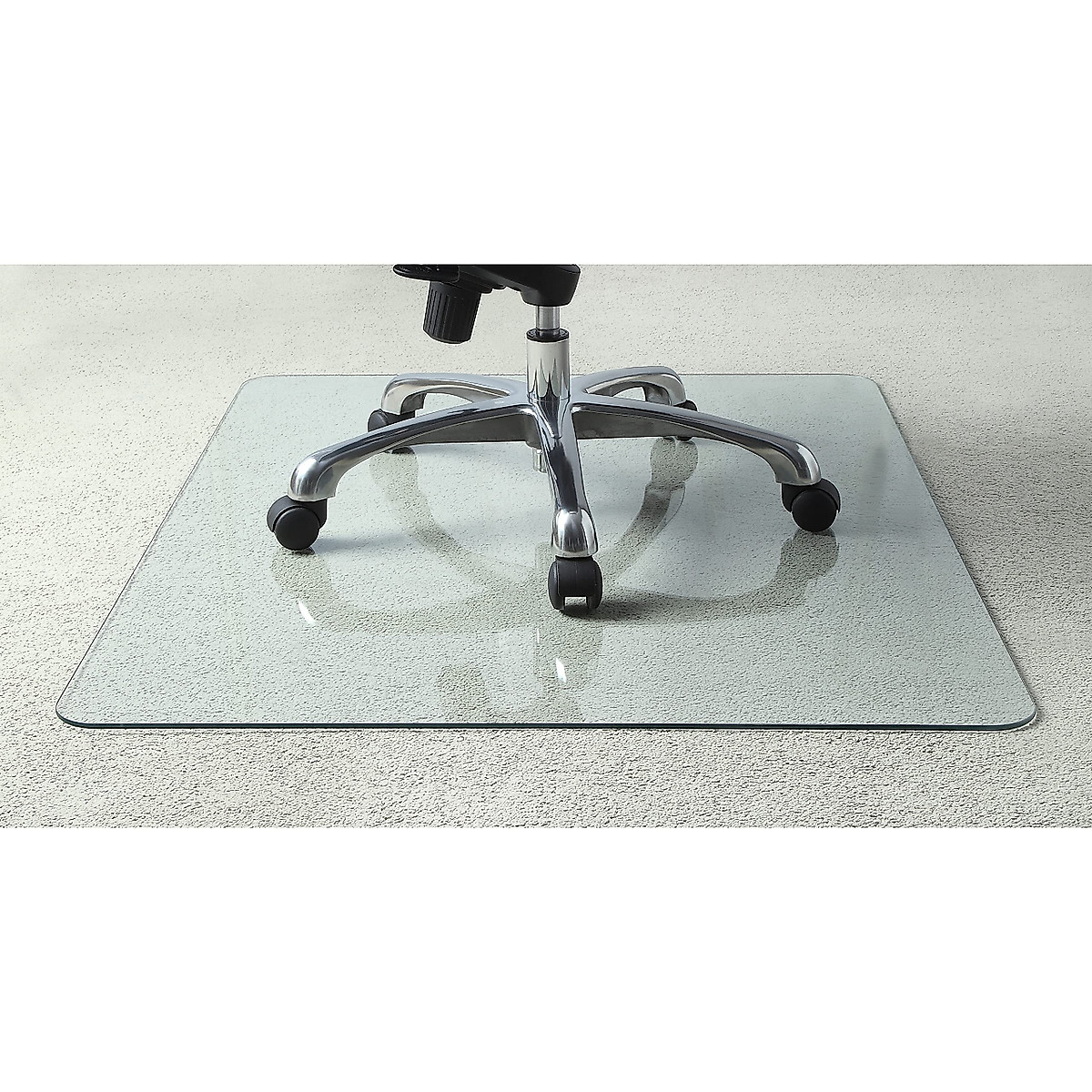 Lorell Tempered Glass Chairmat, 60", Clear