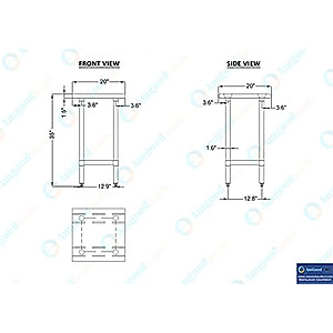 AmGood Stainless Steel Work Table | Metal Utility Table (Stainless Steel Table, 20" Long x 20" Deep)