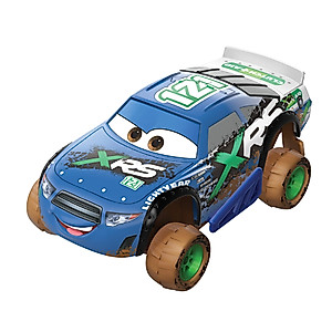 Disney Car Toys XRS Mud Racing Dino Draftsky Vehicle 155 Scale Die-Casts, Real Suspensions, Off-Road, Dirt-Splashed Design, All-Terrain Wheels, Ages 3 and upâ€‹