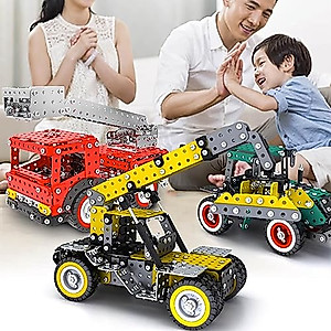 Wuba 3D Metal Puzzle, Engineering Forklift Truck Model, Steampunk Metal Model Kits, Brain Teasers, Birthday Gifts for Adult&Kids (370PCS)