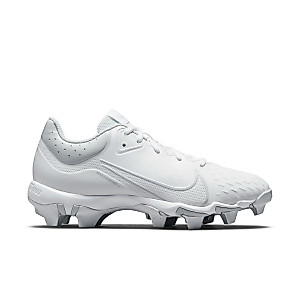 Nike Hyperdiamond 4 Keystone Molded Softball Cleats White | White | Black Size 5 Medium