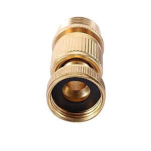2Sets Garden Hose Quick Connector 3/4 inch GHT Brass Easy Connect Fitting - Quick Disconnect Hose Fittings Male and Female