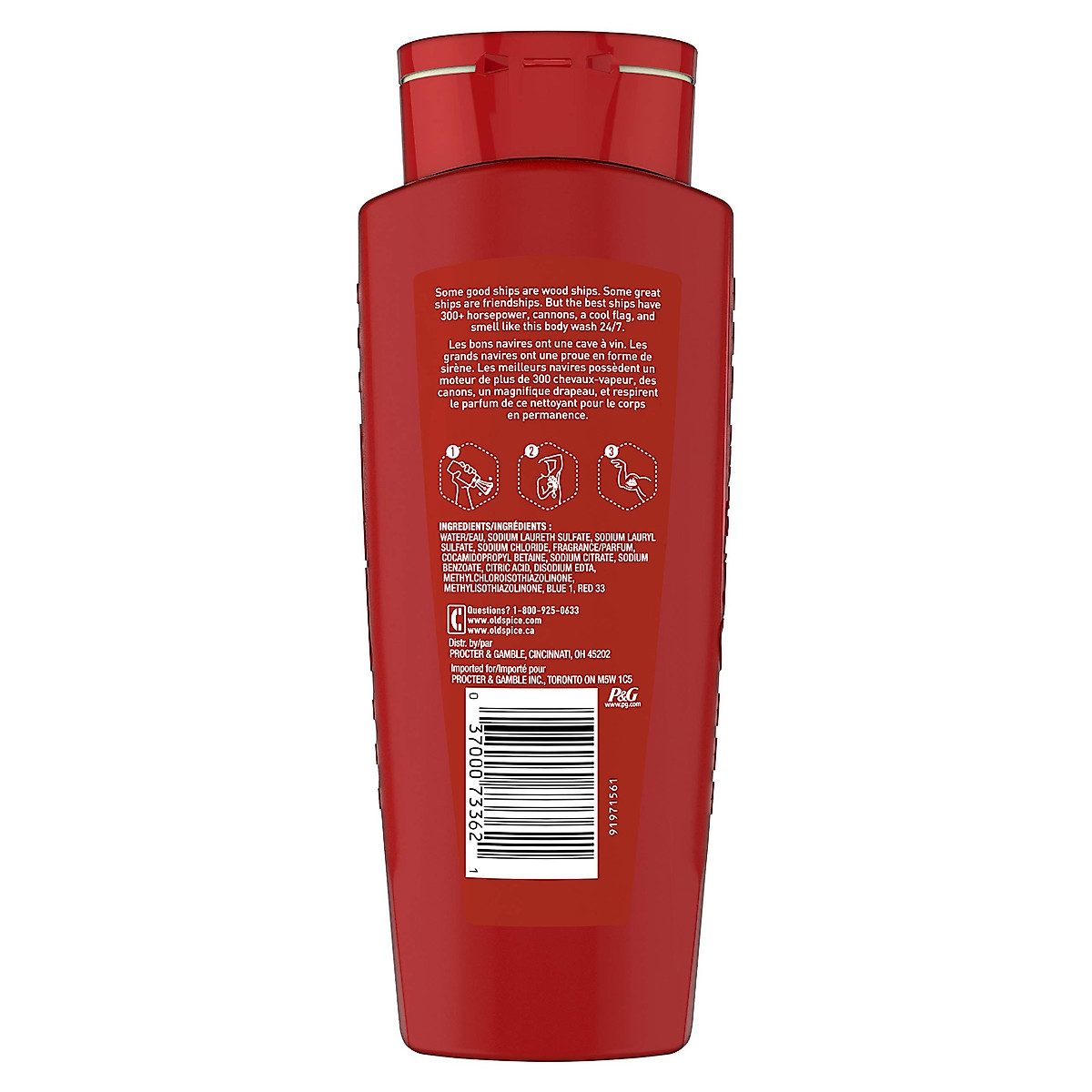 Old Spice Red Collection Body Wash for Men, Captain, 16 oz