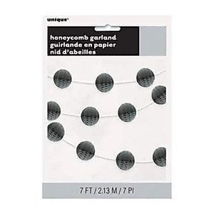 7ft Silver Honeycomb Ball Garland