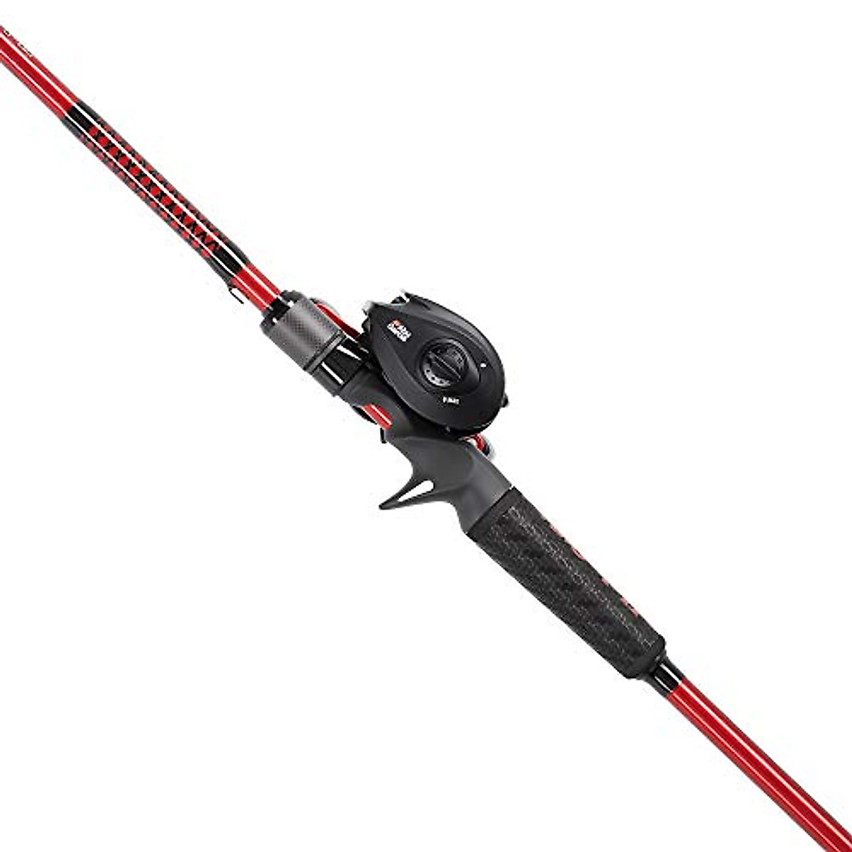 Ugly Stik 7’ Carbon Baitcast Fishing Rod and Reel Casting Combo, Graphite with Graphite Tip Design, 7’ 1-Piece Fast Action Rod, Black/Red