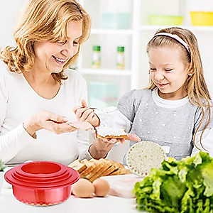 HiYZ Sandwich Cutter and Sealer - 5 PCS Decruster Sandwich Maker - Peanut Butter and Jelly Crustless Sandwich Bread Pancake Maker Cookie Cutter for Kids Children Boys Girls