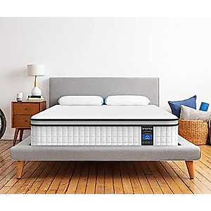 Inofia Twin Mattress 10 Inch, Medium Firm Twin Mattress in a Box, Hybrid Mattress Twin Size with Responsive Memory Foam, Sleep Cooler with More Pressure Relief & Support