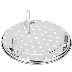 Cooking Tray Round 9.5 Inch Stainless Steel Steam Holder Shelf, Pressure Cooker Canner Rack Removable Legs Chinese Steaming Rack for Instant Pot Accessories Multi-functional Steamer Basket (1Pcs)
