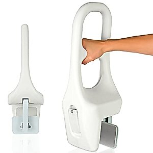 Vive Bathtub Rail - Bathroom Tub Safety Rail Heavy Duty for Seniors, Elderly, Handicap and Disabled - Clamp Railing Bath Support - Adjustable Shower Hand Grip - Handle Assist Grab Bar - Fits Most Tubs