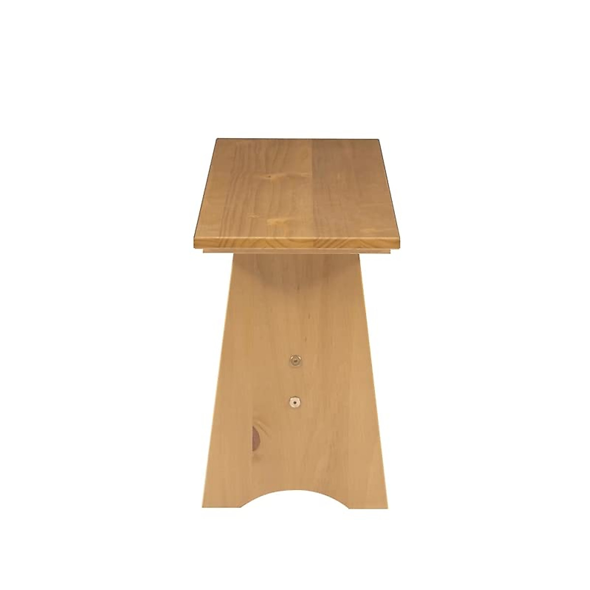 Linon Delk Pine Wood Large Backless Bench in Honey