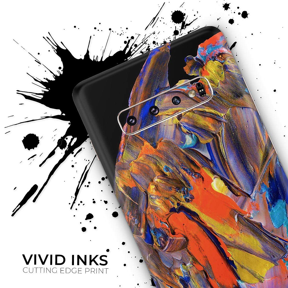 DesignSkinz Liquid Abstract Paint V63 Protective Vinyl Decal Wrap Skin Cover Compatible with The Samsung Galaxy S20 (Screen Trim & Back Glass Skin)