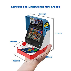 UNICO Neogeo Mini Arcade Japanese Version with 40 Pre-Loaded Classic SNK Games, 3.5' LCD Screen, HDMI and 2 Gamepad Ports