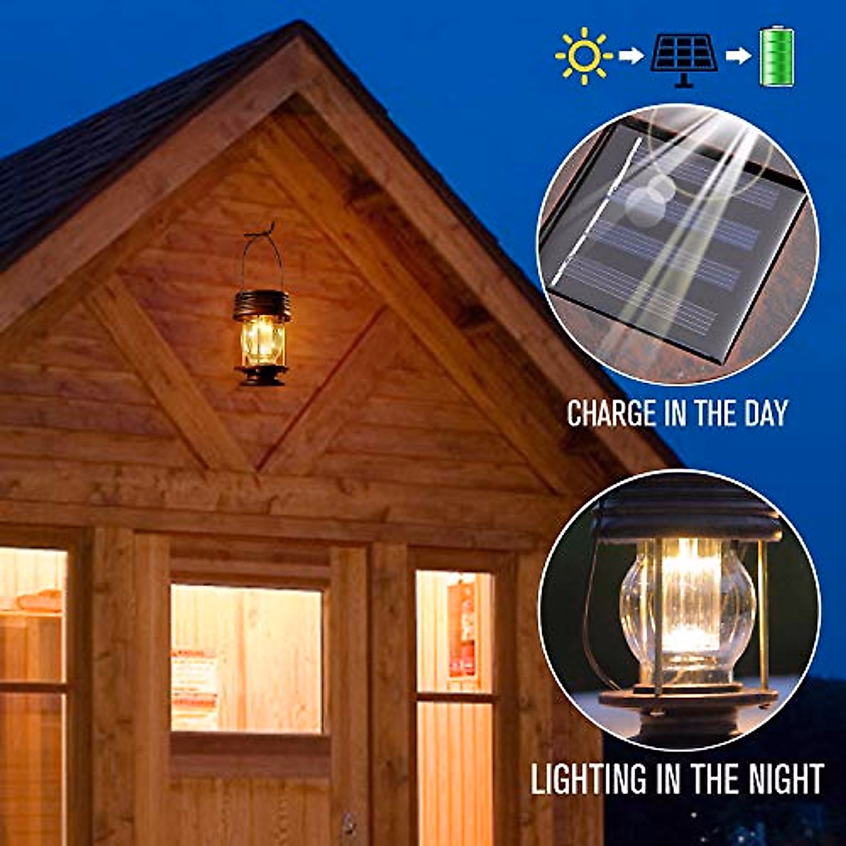 Vintage Solar Lanterns: Outdoor Hanging Lights for Garden & Patio