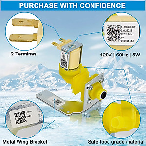 000009123 IH9123 33129026 water inlet valve assembly for manitowoc ice machines, 120V 60Hz 5W fits for I, IB, S, SD, JC, QR, SD and K Series ice machines parts