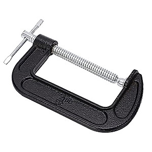 Pssopp Metal G Clamp, G Clamp Strong Clamping Force Rotating Handle for Hobbies Craft Work