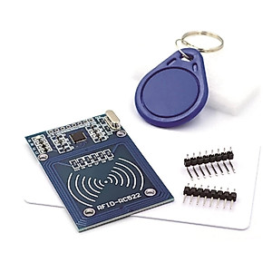 10Gtek RC522 RF IC Card Induction Sensor Module with S50 Blank Card and Key Ring for Arduino Raspberry Pi, Pack of 3