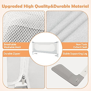 Letfonmo Bed Rail for Toddlers, 74.8" Baby Bed Rail Guard with Upgraded Durable Material, Sturdy Toddler Bed Rail No Gap, Easy to Install Bed Guard Rail for Queen King Twin Full Size Bed (1 Piece)