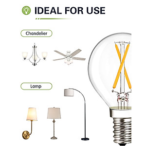 LUMILECT G16.5 LED Bulb E12 G16 1/2 Round LED Candelabra Bulb 25W Equivalent, Soft Warm White 3000K AC120V 200lm 2W G50 LED Globe Bulbs for Ceiling Fan,Chandelier,Vanity Light Bulb, 6 Pack