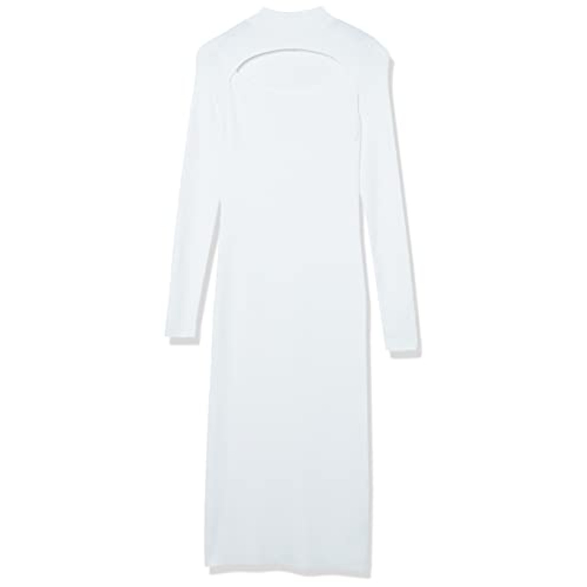 The Drop Women's Chantal Fitted Cutout Rib Midi Sweater Dress, Ivory, S