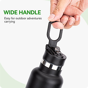 Prurex Straw Lid for Hydro Flask Standard Mouth 18, 21, 24 oz, Lid with Straws Fits Iron Flask Narrow Mouth, Simple Modern Ascent Bottle