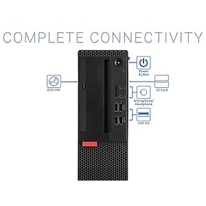 Lenovo ThinkCentre M910s SFF Desktop Computer PC,Intel i5-7500 up to 3.8GHz, 32GB DDR4 RAM,New 1TB NVMe M.2 SSD,Build in WiFi BT,DVD-RW,Wireless Keyboard & Mouse,Windows 10 Pro(Renewed)