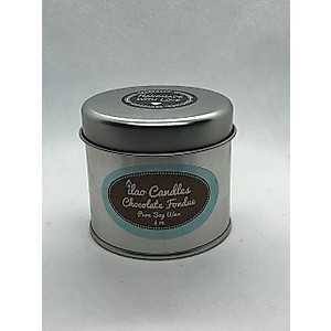 Chocolate Fondue 8 oz Tin Jar Pure Soy Wax Candle Hand Poured in the USA