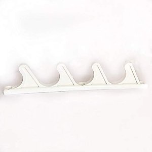 4 pcs 4 Position Nylon Adjustment Brackets for Patio Outdoor Lawn Yard Furniture or Chaise Lounges, Replacement, Back Support, Back-Height Multi Position Adjuster 9 1/2" L x 1/2" W (White)