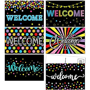 ceiba tree Chalkboard Welcome Postcards Colorful Welcome to Our Class Cards Back to School for Kids