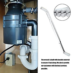 Garbage Disposal Wrench, Garbage Disposal Allen Wrench Tool Compatible with InSinkErator Garbage Disposal Used To Un-Jam/Food Garbage Disposal, Garbage Disposal Repair, Silver
