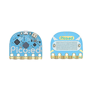 ELECFREAKS Pico:ed Development Board Based on Raspberry Pi RP2040 MCU, Picoed Python Microcontroller with 7 * 17 Dot-matrix Screen Dual-core ARM Cortex M0+ Processor for Education Classroom Teaching