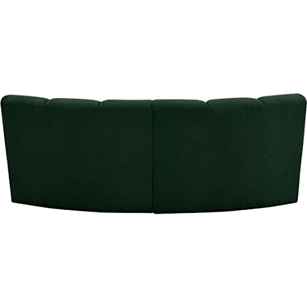 Meridian Furniture 643Green-2PC Infinity Collection Modern | Contemporary Upholstered 2pc Modular Sectional with Luxurious Deep Channel Tufting, Green, 83" W x 41" D x 32.5" H