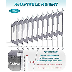 MBQMBSS 77" Bed Rail for Toddlers, Toddler Bed Rails for Queen Bed, Sturdy Baby Bed Rail Guard for King Size Bed, Extra Tall Bed Railing for Kids, Protective Bed Rail for Baby