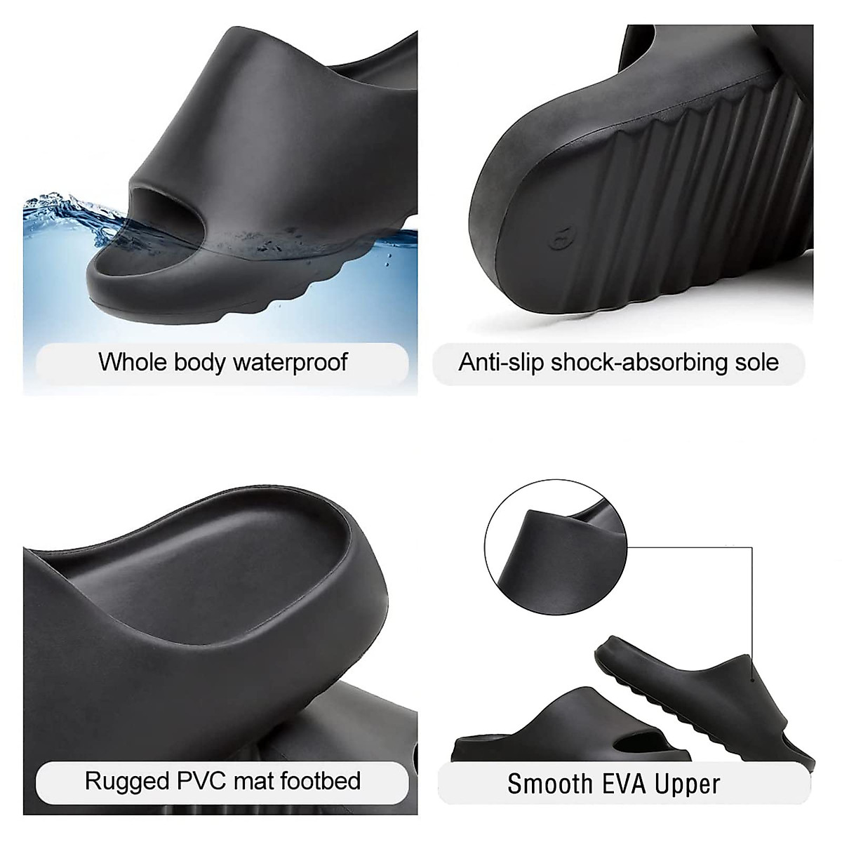 Giuyasys Unisex Massage Slides House Shoes Non-Slip thick Soft Platform Slide Sandals for Women Men Indoor Outdoor Shower Bathroom Slipper for Adult Couples