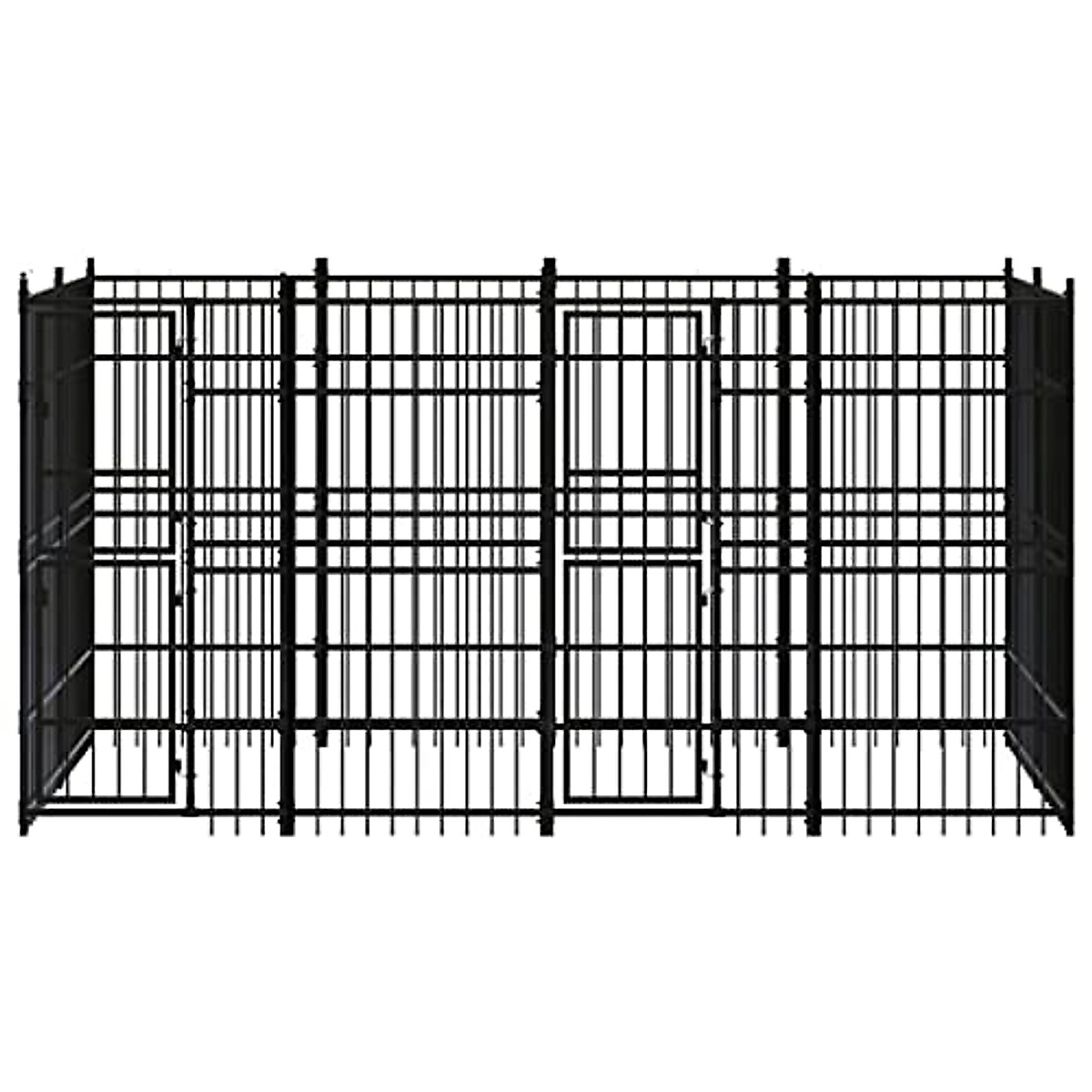 loibinfen Outdoor Heavy Duty Dog Kennel, Steel Dog Playpen,78.7" Height Portable Dog Fence, Dog Crate Cage Kennel Outdoor Dog House, Dog Exercise Pen for Small/Medium/Large Dogs, 79.3 ft²